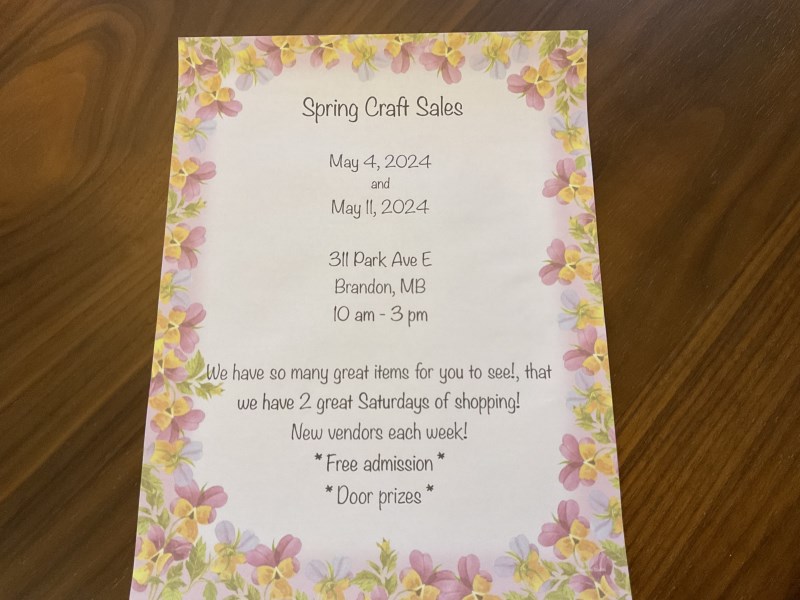Spring Craft Sales | Brandon, Manitoba Events